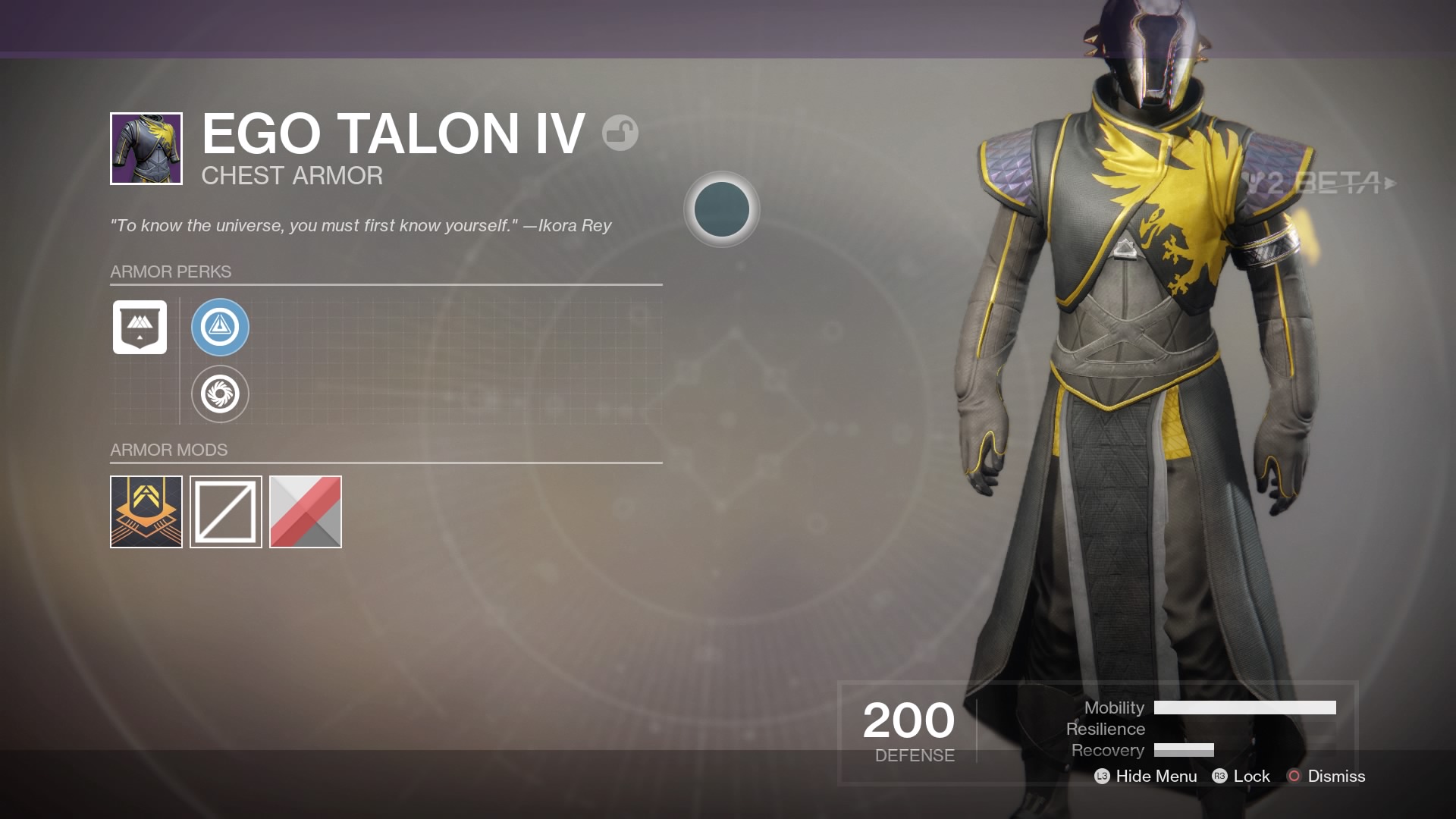 Ego Talon IV - Beta Armory - Archived - Destiny | lowlidev